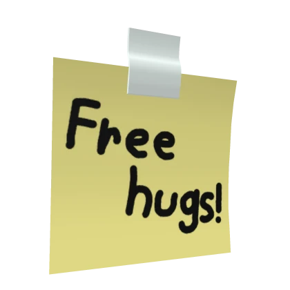 Free Hugs Sticky Note | Roblox Item - Rolimon's