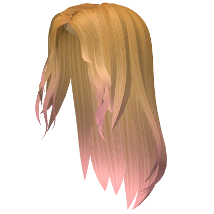 Pelo De Mujer Rubio Con Puntas Rosa | Roblox Item - Rolimon's