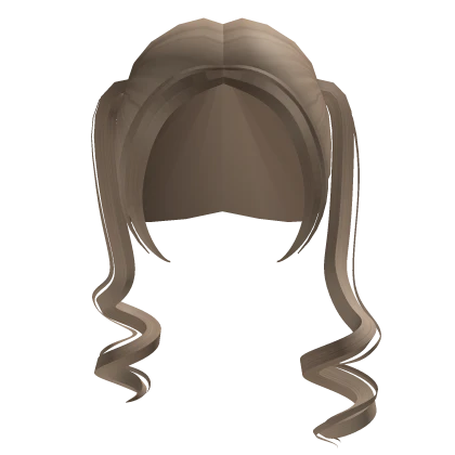Cute Swirly Split Pigtails in Chai | Roblox Item - Rolimon's