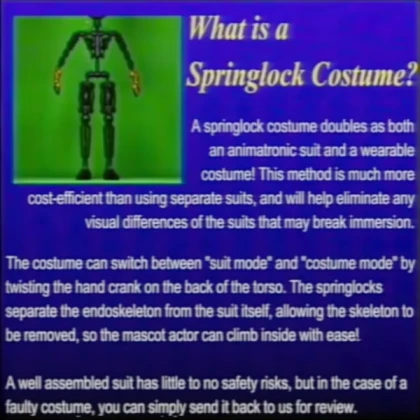 What is a springlock costume?