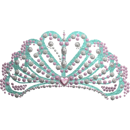 Teal Princess Tiara Diamond Rhinestone Pretty | Roblox Item - Rolimon's