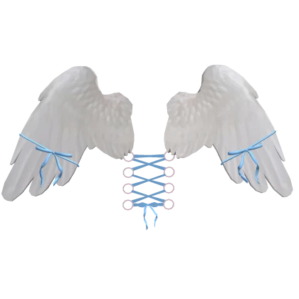 cutesy angel wings with light blue ribbons | Roblox Item - Rolimon's