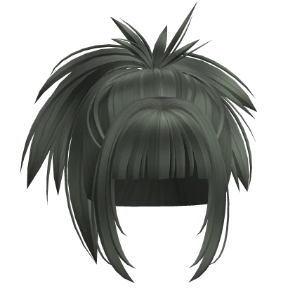 Cyber Punk Ponytail (Dark Green) | Roblox Item - Rolimon's