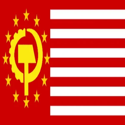 Communist USA Flag