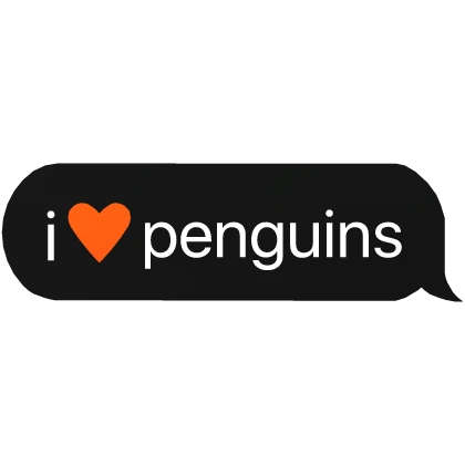 i heart penguins text | Roblox Item - Rolimon's
