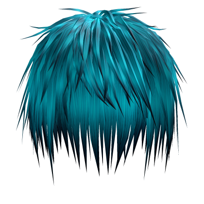 Cyan Wispy Scene Rambut Emo Berantakan - Roblox