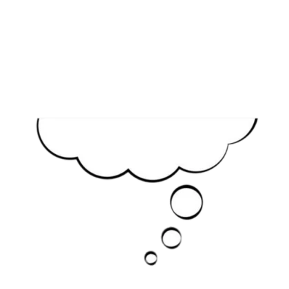 top thinking bubble