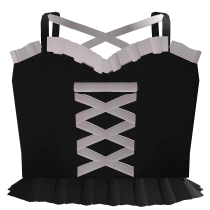 cutest black and pink ruffled top with ribbons | Roblox Item - Rolimon's