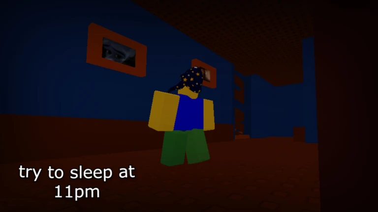 tente dormir às 23:00 - Roblox