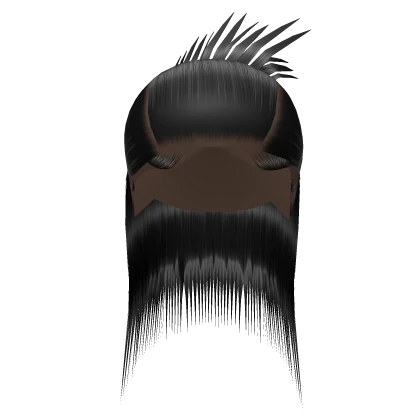 half up rockstar spiked out hair in black | Roblox Item - Rolimon's