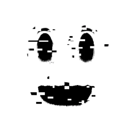 corrupted smiling face