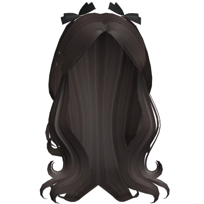 [FREE] stunning flowy hair with bows in brown | Roblox Item - Rolimon's
