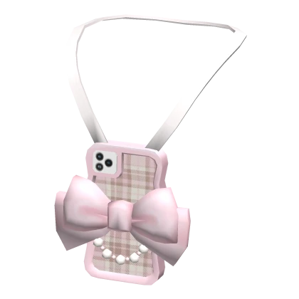 🍀Cute Pink Brown Plaid Phone Case | Roblox Item - Rolimon's