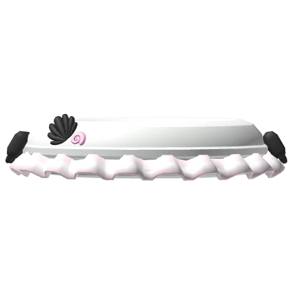 Cute ruffled floatie w seashells white & black | Roblox Item - Rolimon's