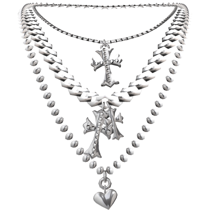 สร้อยคอเงินโครเมี่ยมข้ามชั้น - Roblox