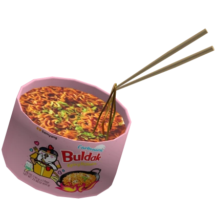 Matching Korean Pink Buldak Spicy Noodle Hat | Roblox Item - Rolimon's