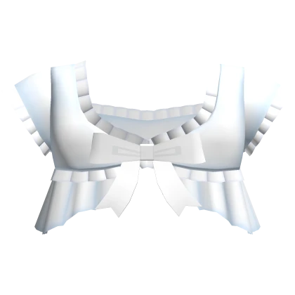 cute ruffled bow dress shirt in blue | Roblox Item - Rolimon's