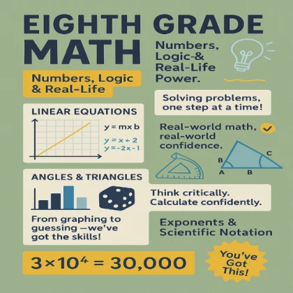 Eighth grade math poster