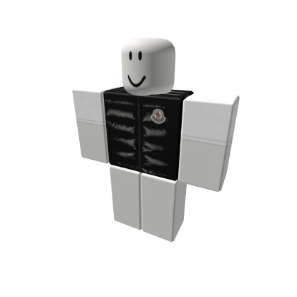 Moncler Black Puffer Vest & White Tee - Roblox