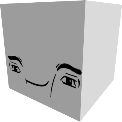man face cube template