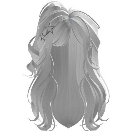 Y2K Wavy High Ponytail (White) | Roblox Item - Rolimon's