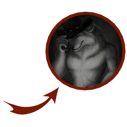 🐺Nonchalant Alpha Sigma Wolf Red Arrow Pointing🐺 | Roblox Item - Rolimon's