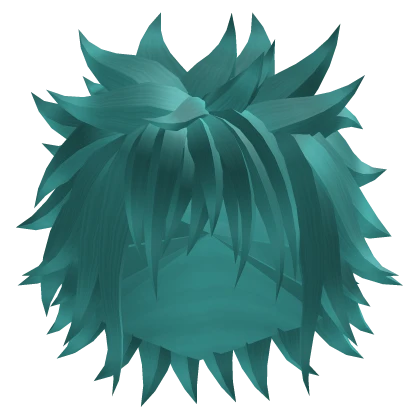 Highlighter teal spikey anime devil hair | Roblox Item - Rolimon's