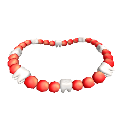 1.0 - Tooth Bead Necklace - Red | Roblox Item - Rolimon's