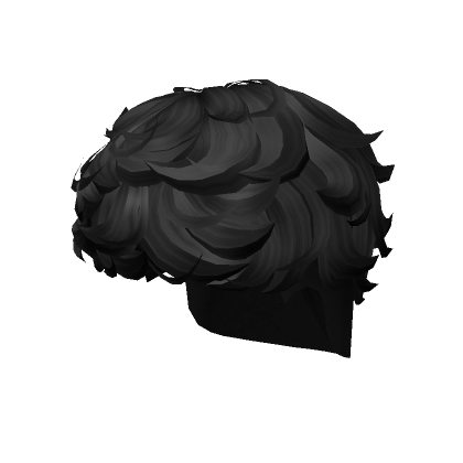 Short Curly Undercut in Black | Roblox Item - Rolimon's