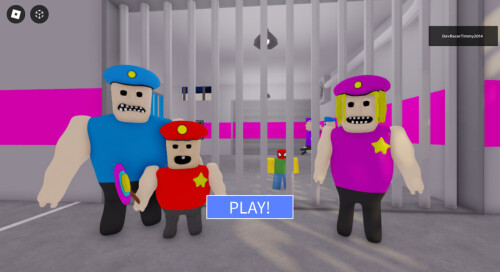 BUFF POLICE FAMILY PRISION RUN ESCAPE! (Obby) - Roblox