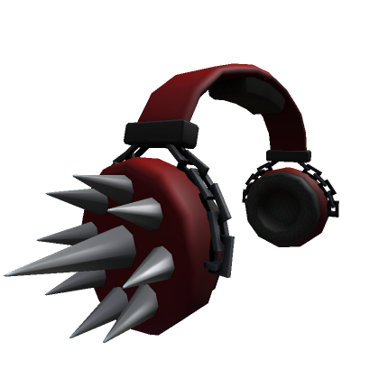 Red Spikey Chain Headphones | Roblox Item - Rolimon's