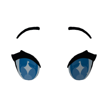 Cute Anime Light Blue Star Eyes Face | Roblox Item - Rolimon's