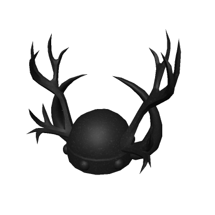 Textured Black Horned Helm + Antlers | Roblox Item - Rolimon's