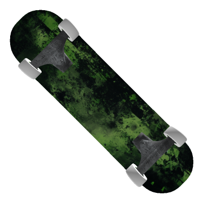 Y2K Zombie Green & Black Grunge Painted Skateboard | Roblox Item ...