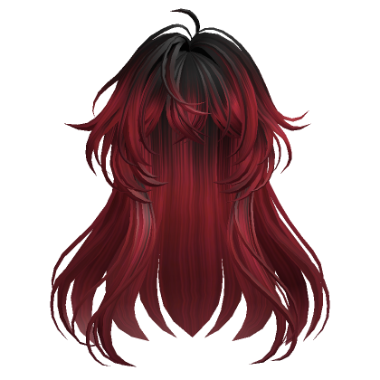 Gaya Rambut Gadis Anime (Ombre Merah) - Roblox