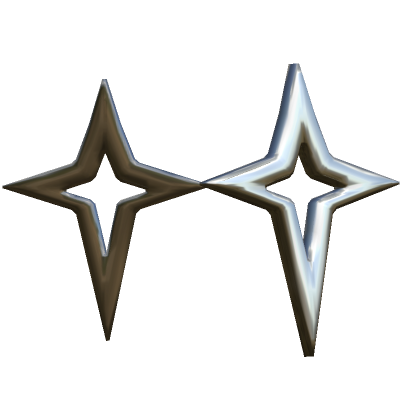 Y2K Silver Star Earrings | Roblox Item - Rolimon's
