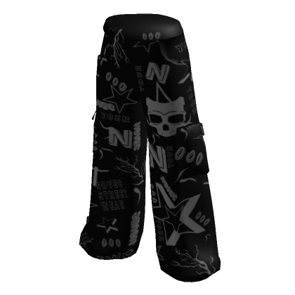 Stylized Black Cargo Pants | Roblox Item - Rolimon's