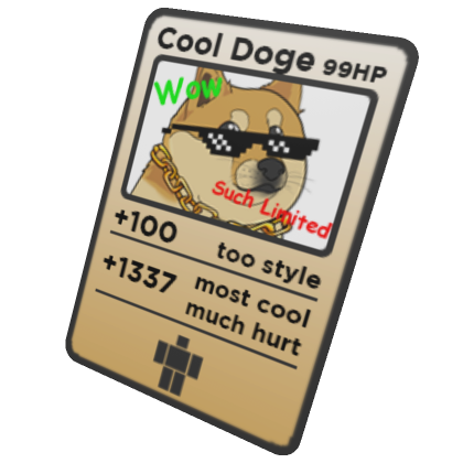 Cool Doge Trading Card | Roblox Item - Rolimon's