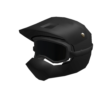 Motocross Helmet In Black With Black Goggles | Roblox Item - Rolimon's