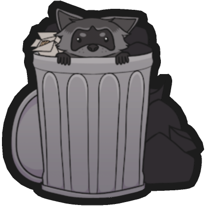 Left Morale Patch: Trash Bandit Raccoon | Roblox Item - Rolimon's