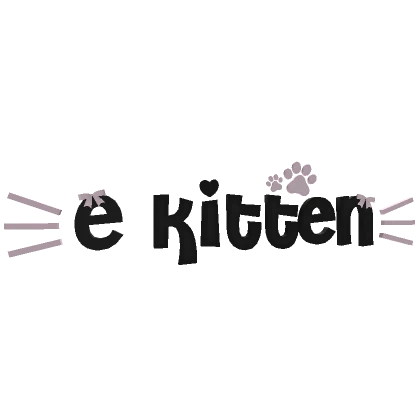e-kitten text sign in black/pink | Roblox Item - Rolimon's