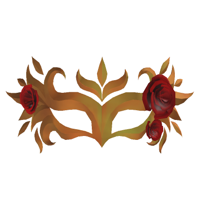 Royal Golden Masquerade Mask With Roses | Roblox Item - Rolimon's