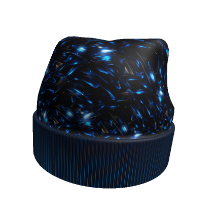 Blue and Black Cyber Crystal Beanie | Roblox Item - Rolimon's