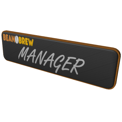 Bean Brew Manager Name Tag | Roblox Item - Rolimon's
