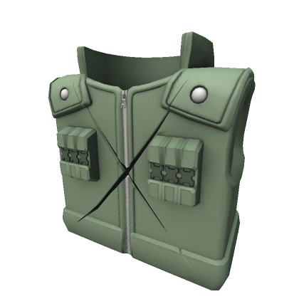 Copy Ninja Green Damaged Flak Jacket | Roblox Item - Rolimon's