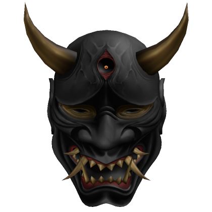 Kami Hannya Oni Mask Black | Roblox Item - Rolimon's