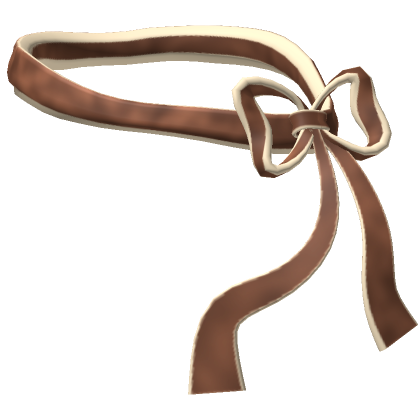 Brown and Beige Satin Neck Ribbon | Roblox Item - Rolimon's