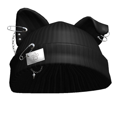 Y2K Punk Cat Beanie(Black) | Roblox Item - Rolimon's