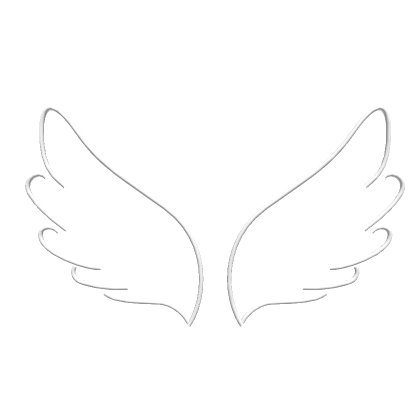 Cute 2D Doodle Angel Wings - White | Roblox Item - Rolimon's