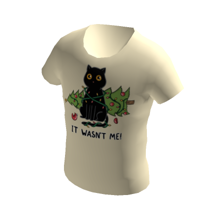 Cat and Christmas Tree Threadless T-Shirt | Roblox Item - Rolimon's